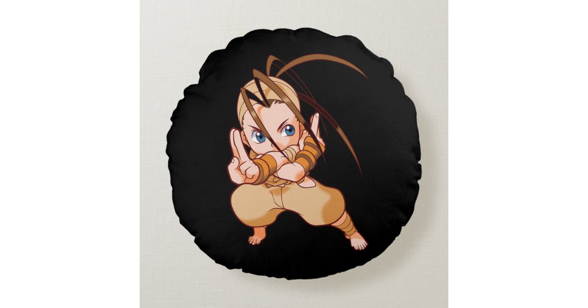 Pocket Fighter Ibuki Round Pillow | Zazzle