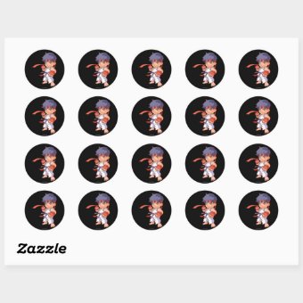 Pocket Fighter Ryu Classic Round Sticker | Zazzle