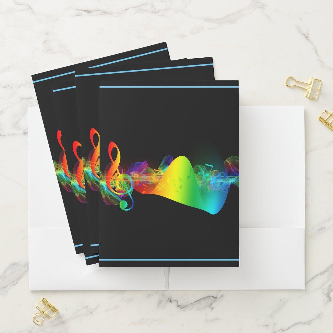 Pocket Folder-Music Notes Pocket Folder | Zazzle