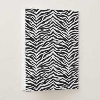 Pocket Folder-Zebra Print Pocket Folder | Zazzle
