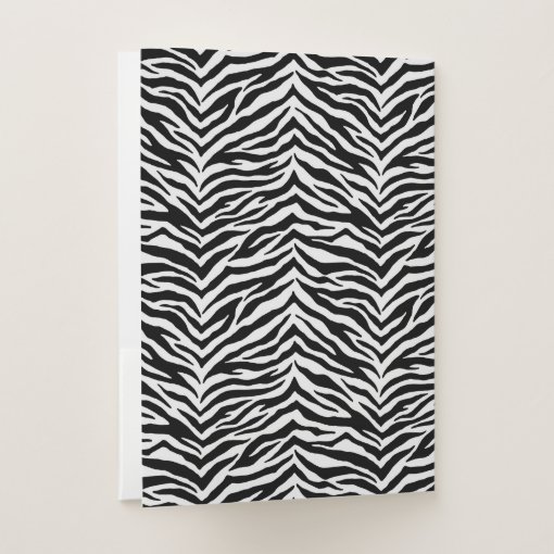 Pocket Folder-Zebra Print Pocket Folder | Zazzle