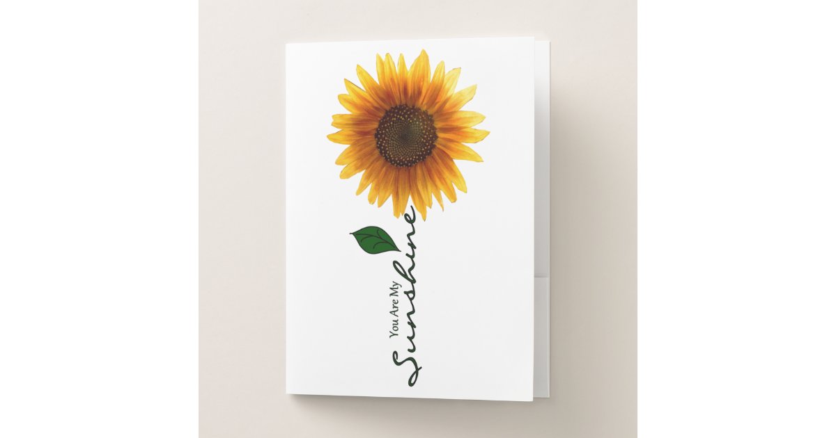 Pocket Folders - You Are My Sunshine | Zazzle