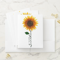 Pocket Folders - You Are My Sunshine | Zazzle