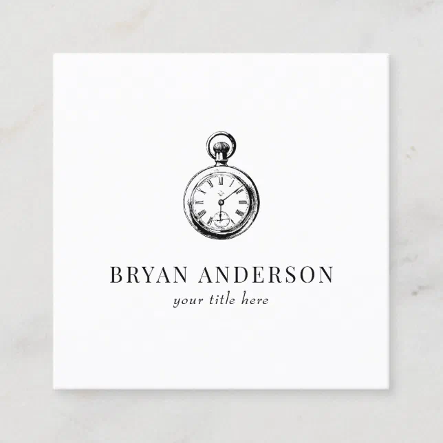 Pocket Watch Business Card | Zazzle