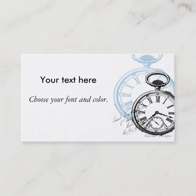 Pocket Watch Timepiece Business Cards | Zazzle