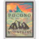 Pocono Mountains Pennsylvania - Retro Souvenirs Sticker | Zazzle