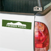 Poconos Please Bumper Sticker | Zazzle
