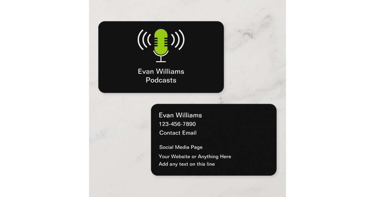 Podcast Theme Media Business Card | Zazzle