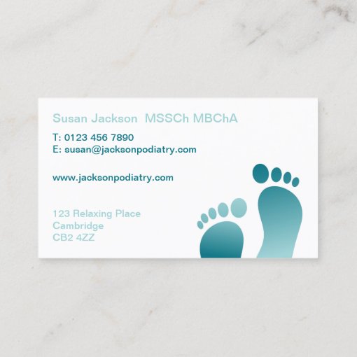 Podiatrist Business Card | Zazzle