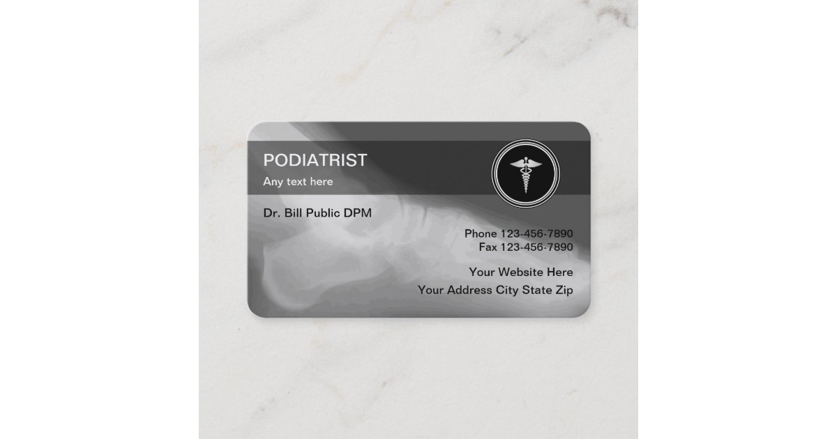 Podiatrist Business Cards | Zazzle