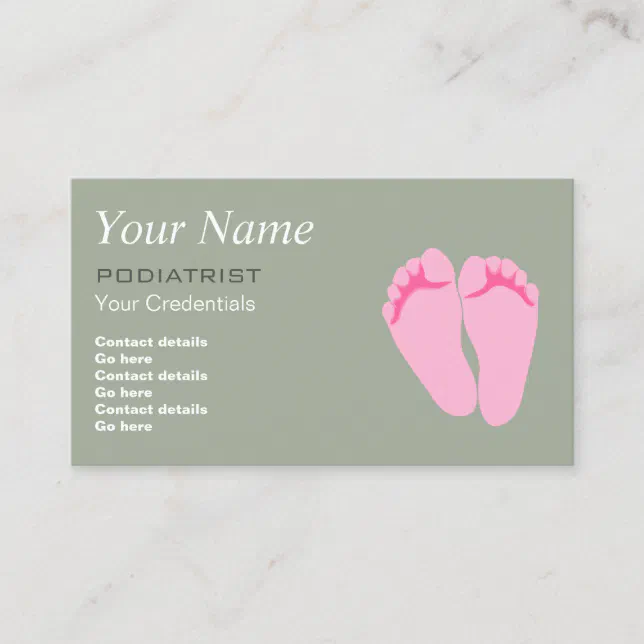 Podiatrist Chiropodist Price Business Cards | Zazzle