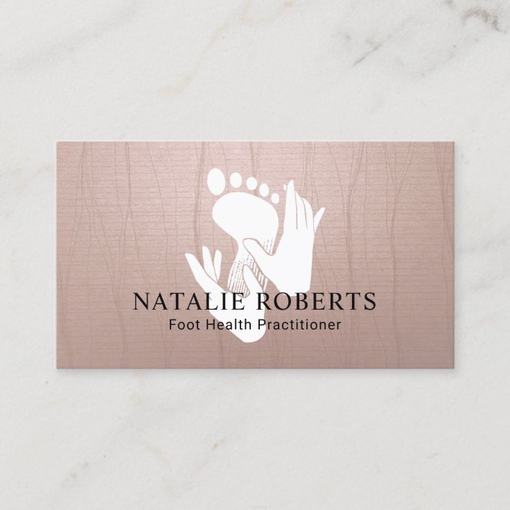 Podiatrist Foot Massage Therapist Vintage Pink Zen Business Card | Zazzle