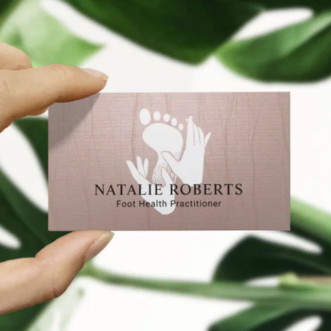 Podiatrist Foot Massage Therapist Vintage Pink Zen Business Card | Zazzle