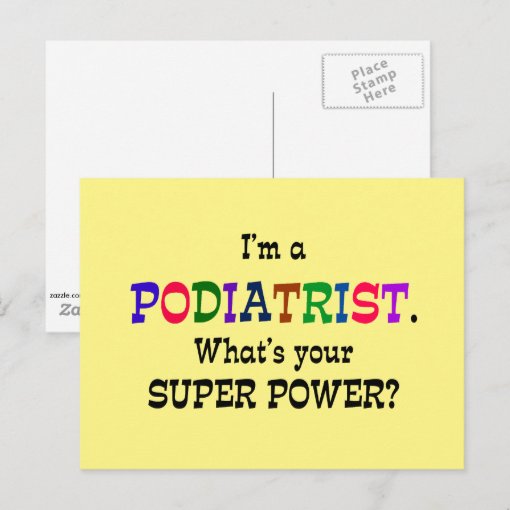 Podiatrist humor postcard | Zazzle