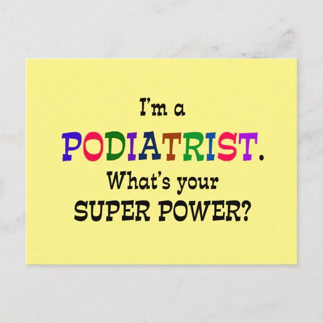 Podiatrist humor postcard | Zazzle
