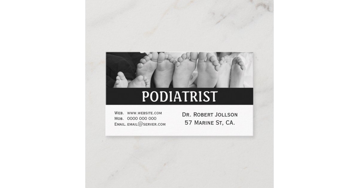 Podiatrist Medical Appointment Business Card | Zazzle