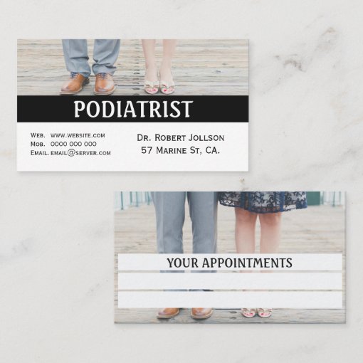 Podiatrist Medical Appointment Business Card | Zazzle