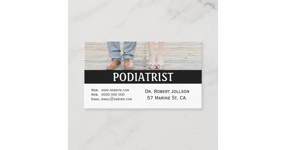 Podiatrist Medical Appointment Business Card | Zazzle