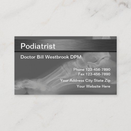 Podiatrist Medical Business Cards | Zazzle