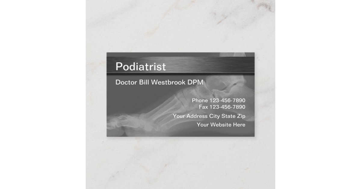 Podiatrist Medical Business Cards | Zazzle.com