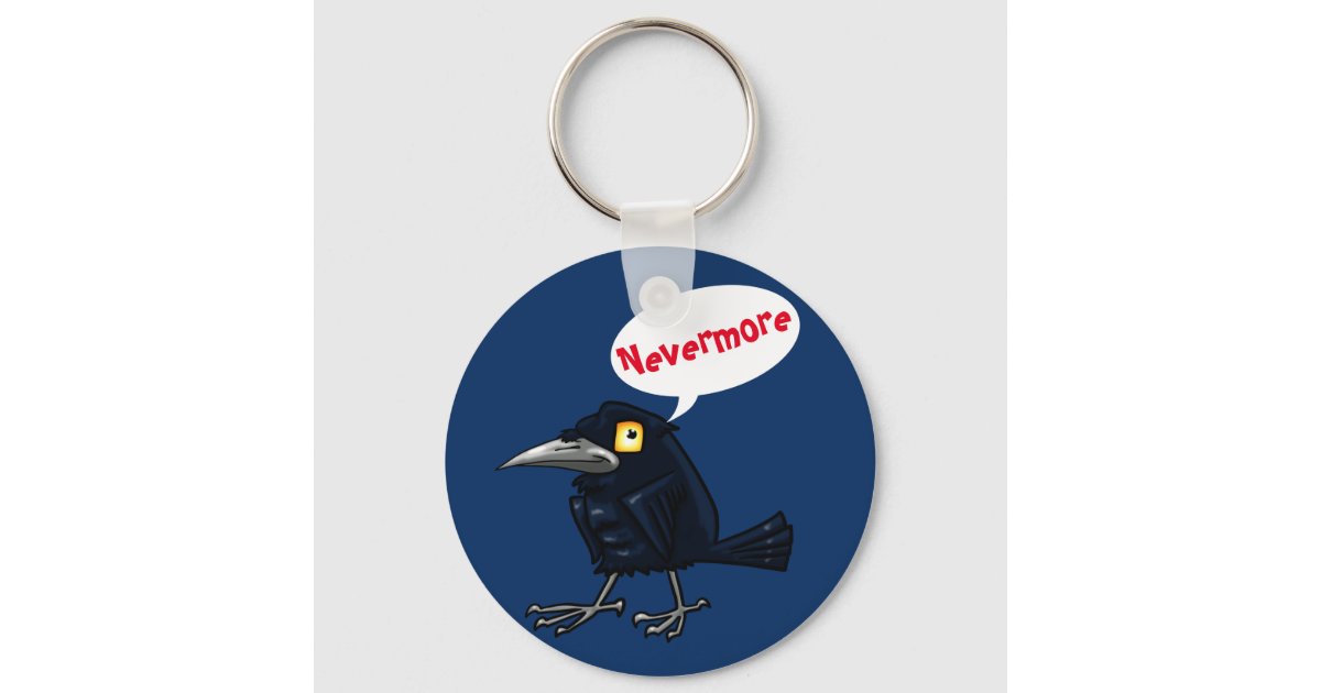 Poe’s Raven Keychain | Zazzle
