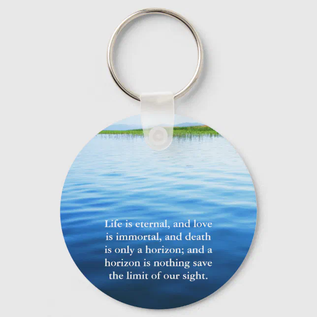 Poem About Death - Inspirational Grieving Quote Keychain | Zazzle