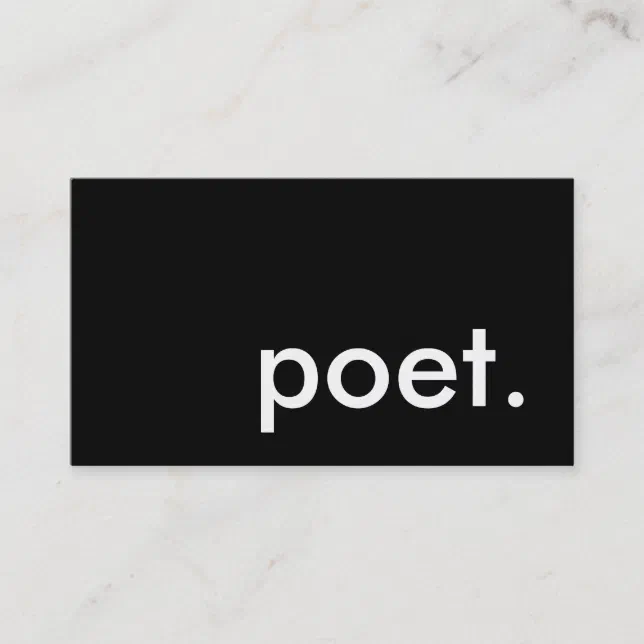 poet business card | Zazzle