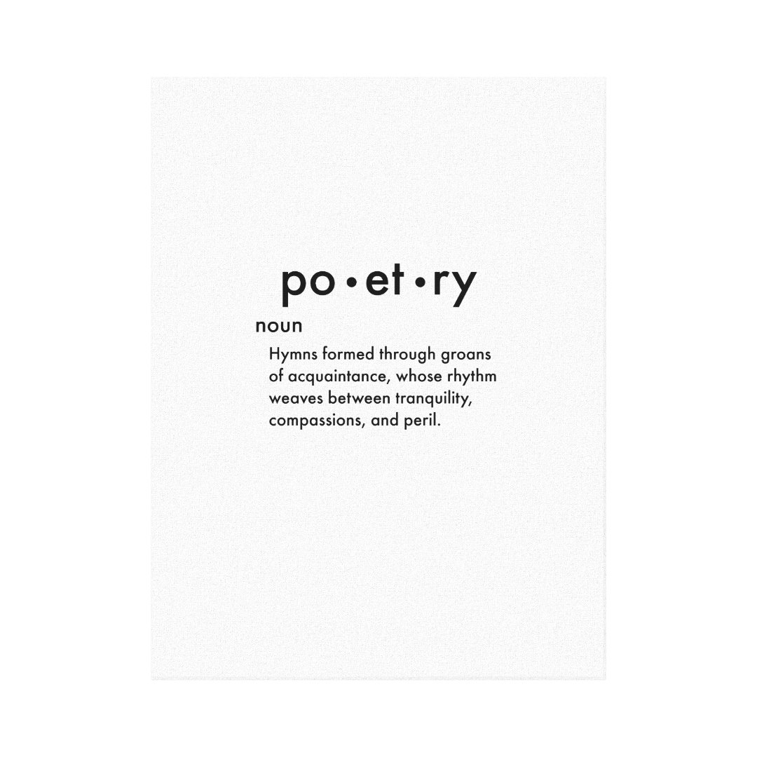 Poetry Definition Quote Wall Art | Zazzle