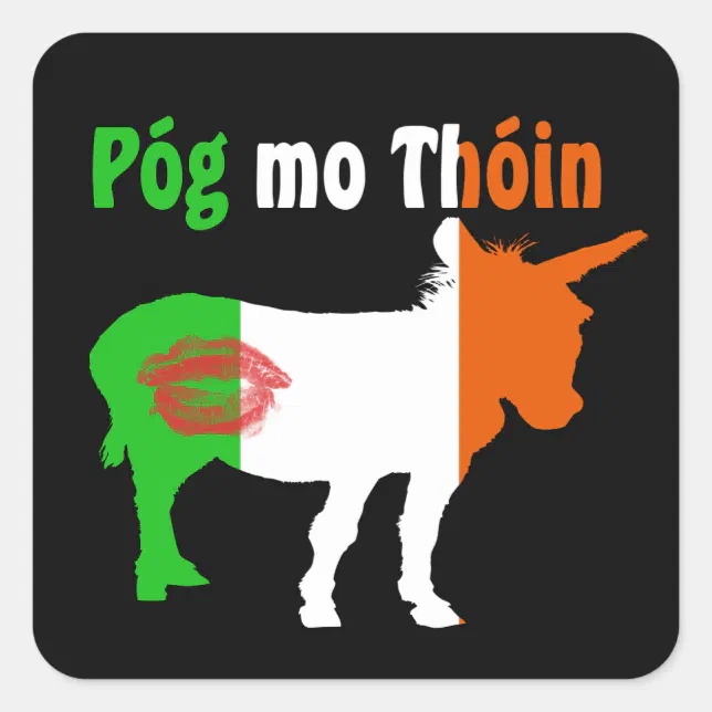 Pog Mo Thoin - Irish Humor Square Sticker | Zazzle