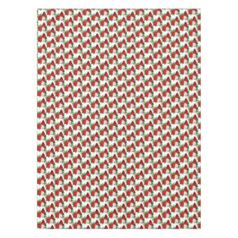 Poinsettia Bouquet Red Cardinal Holiday Tablecloth | Zazzle