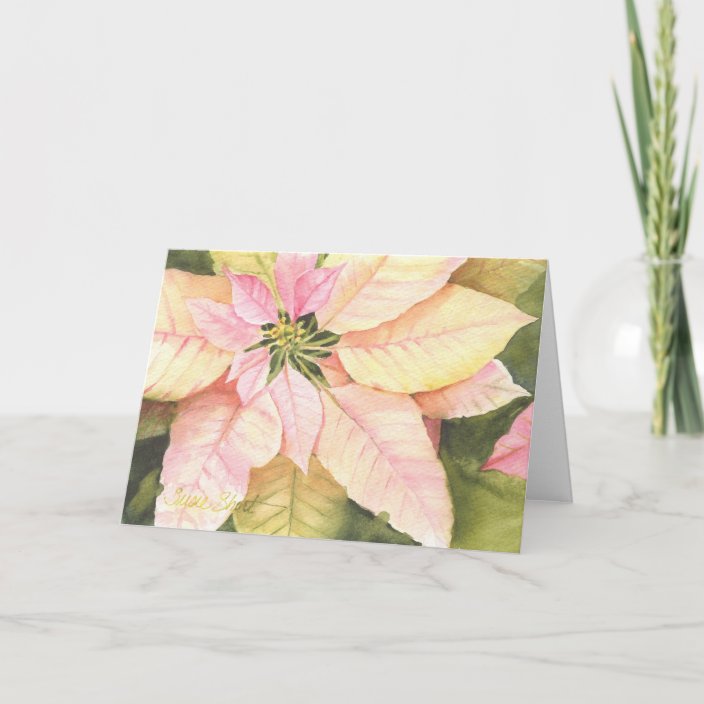 Poinsettia Christmas Card 09poinsettia1-4 | Zazzle.com