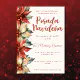 Poinsettia Festive Mexican Posada Navideña Invitation | Zazzle