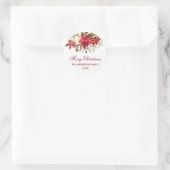 Poinsettia Floral Christmas Red Envelope Seal | Zazzle