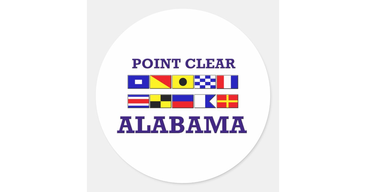 Point Clear Flags Sticker | Zazzle