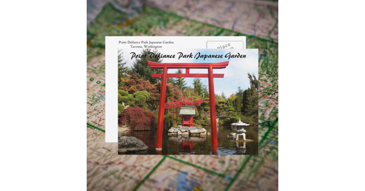 Point Defiance Park Japanese Garden Travel Photo Postcard | Zazzle