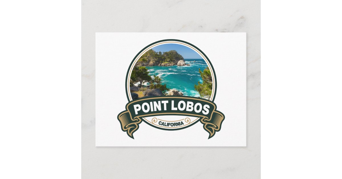 Point Lobos California Travel Badge Postcard | Zazzle