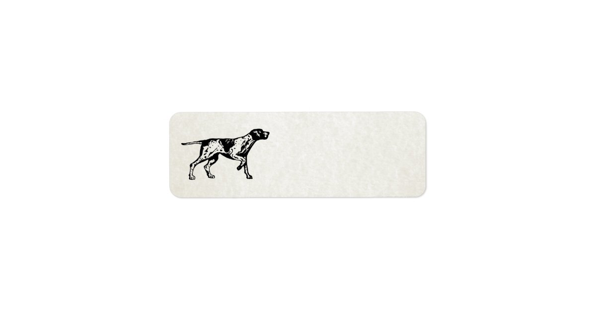 pointer dog label | Zazzle