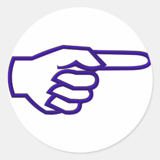 Pointing Finger Stickers | Zazzle