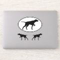 Pointing Pointer Dog Silhouettes Vinyl Sticker Set | Zazzle