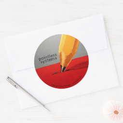 pointless round sticker | Zazzle