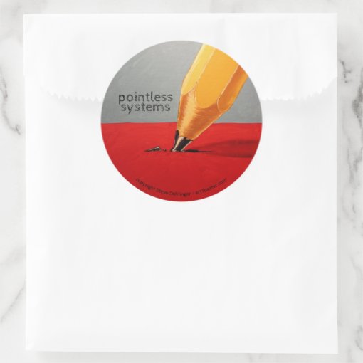 pointless round sticker | Zazzle