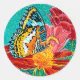 Poised Butterfly I Classic Round Sticker | Zazzle