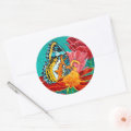 Poised Butterfly I Classic Round Sticker | Zazzle