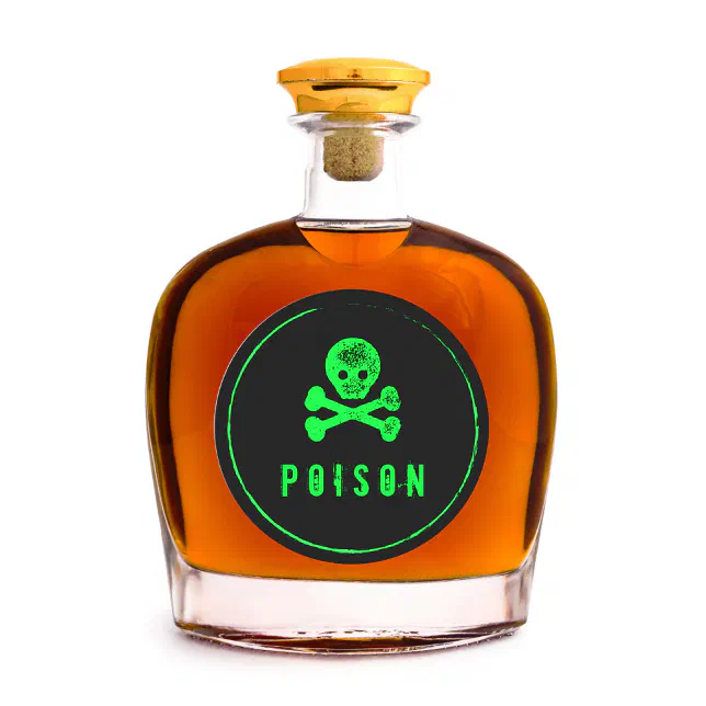 Poison Bottle - Alcohol bottle label for Halloween | Zazzle