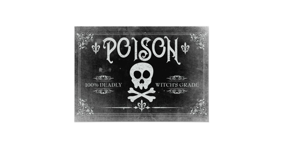 Poison Label Halloween Party Invitation | Zazzle.com