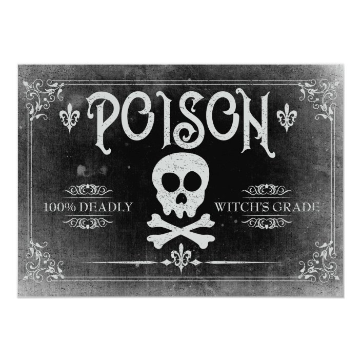 Poison Label Halloween Party Invitation | Zazzle.com