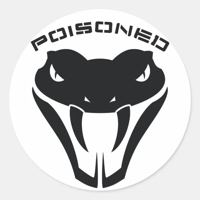 poisoned classic round sticker | Zazzle