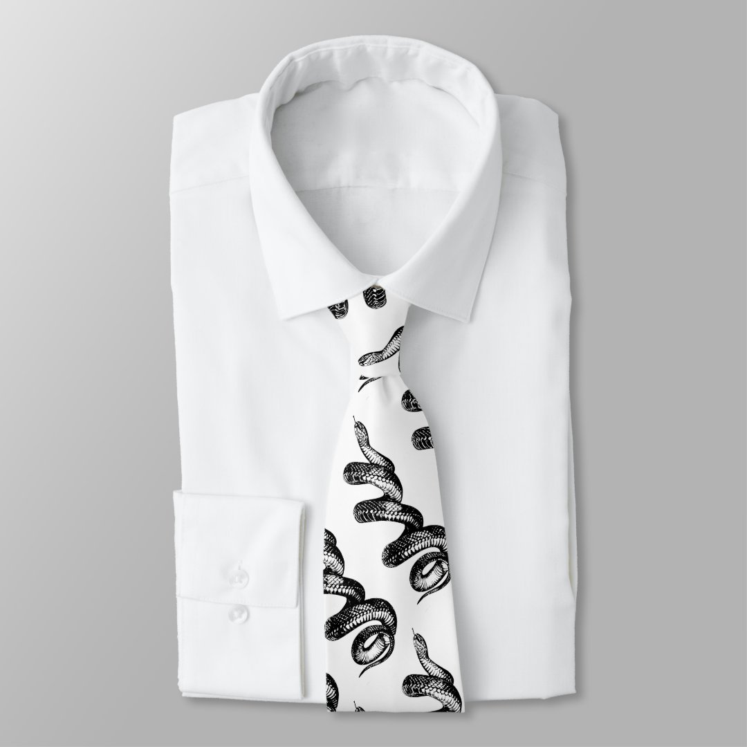 poisonous snake neck tie | Zazzle