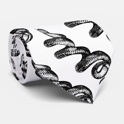 poisonous snake neck tie | Zazzle