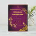 Poite Upanayanam Holy Thread Janeu Hindu Ceremony Invitation | Zazzle